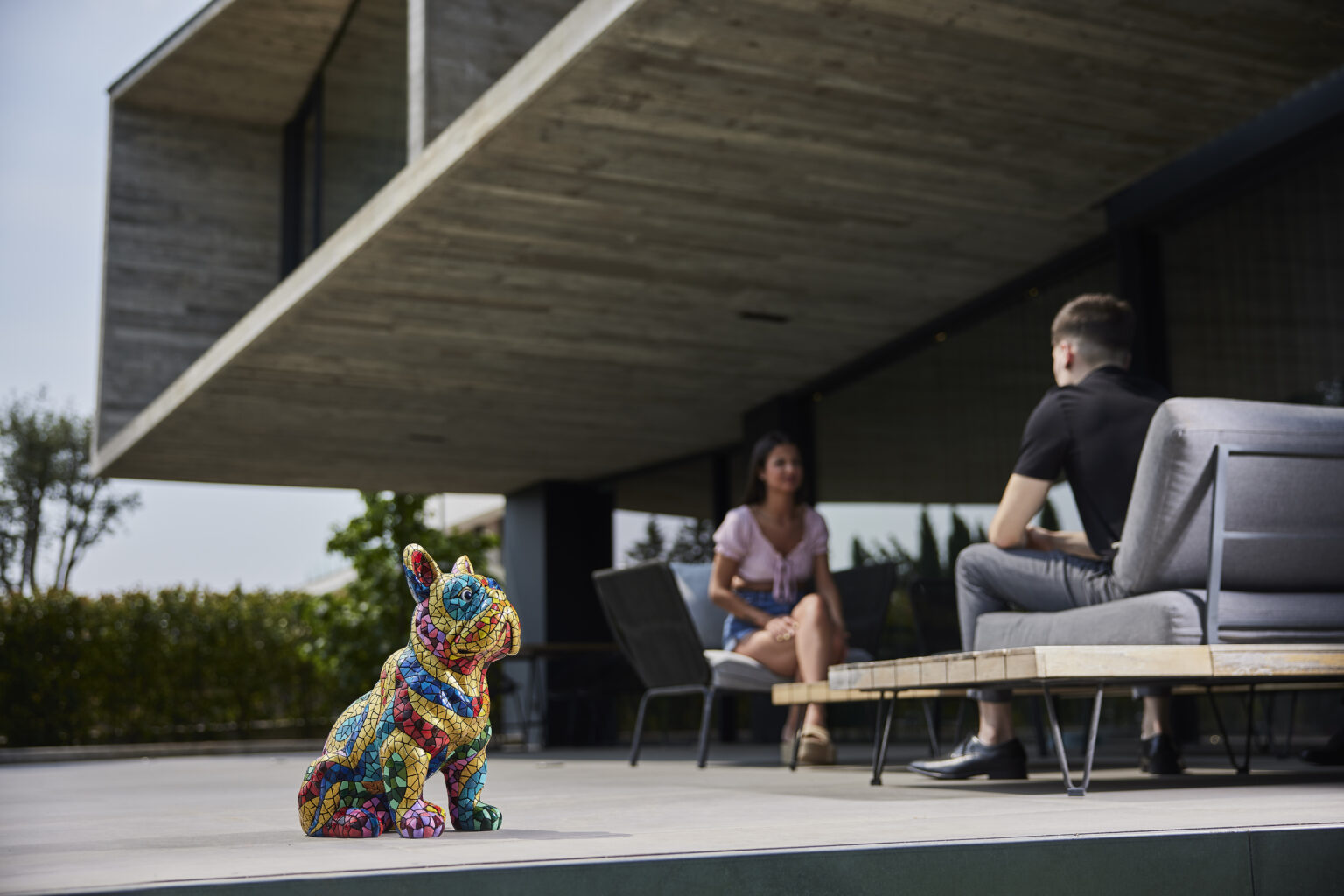 The Barcino mosaic Bulldog | Barcino